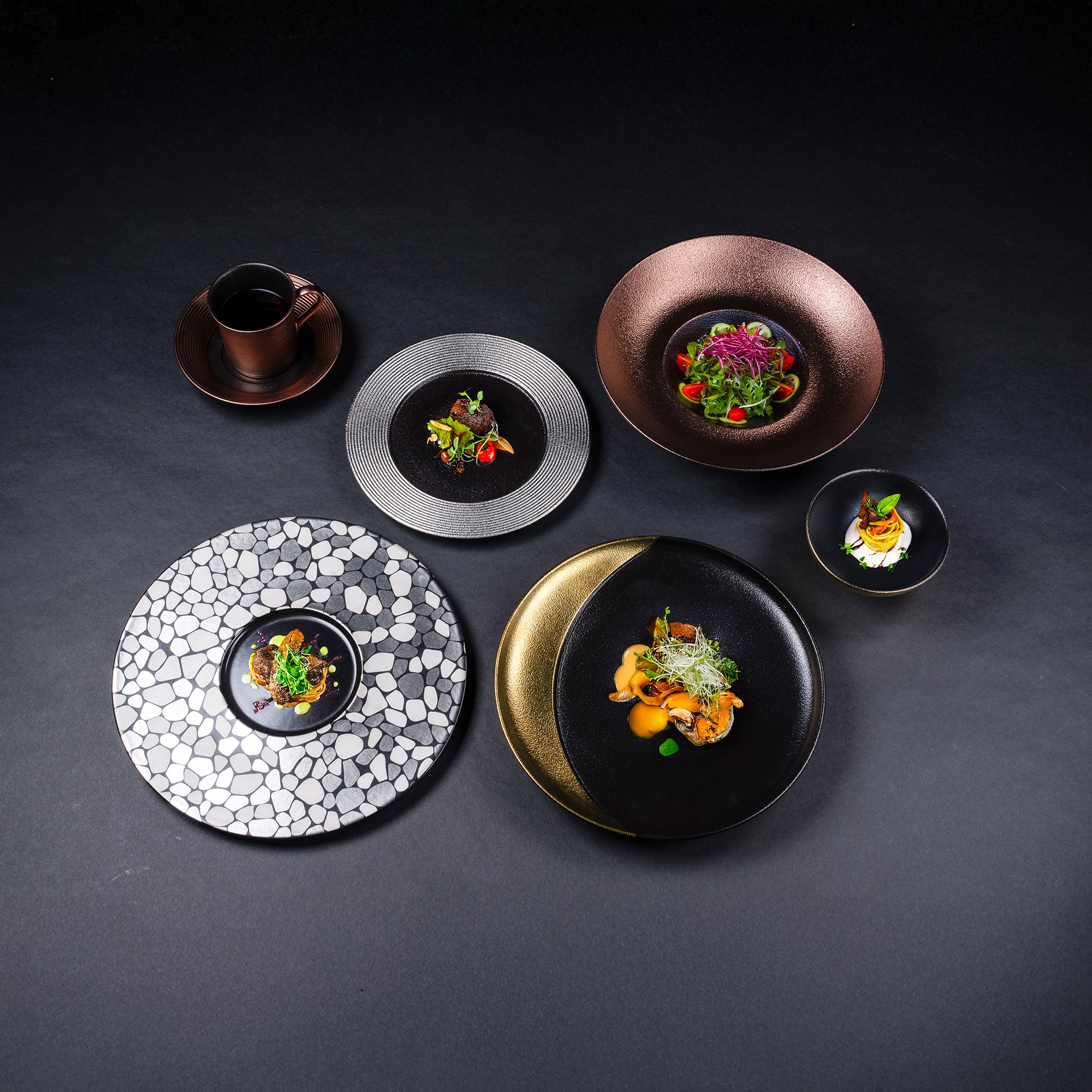 Opulence Dinnerware - Luxury Tableware with Metallic Accents - Rak ...